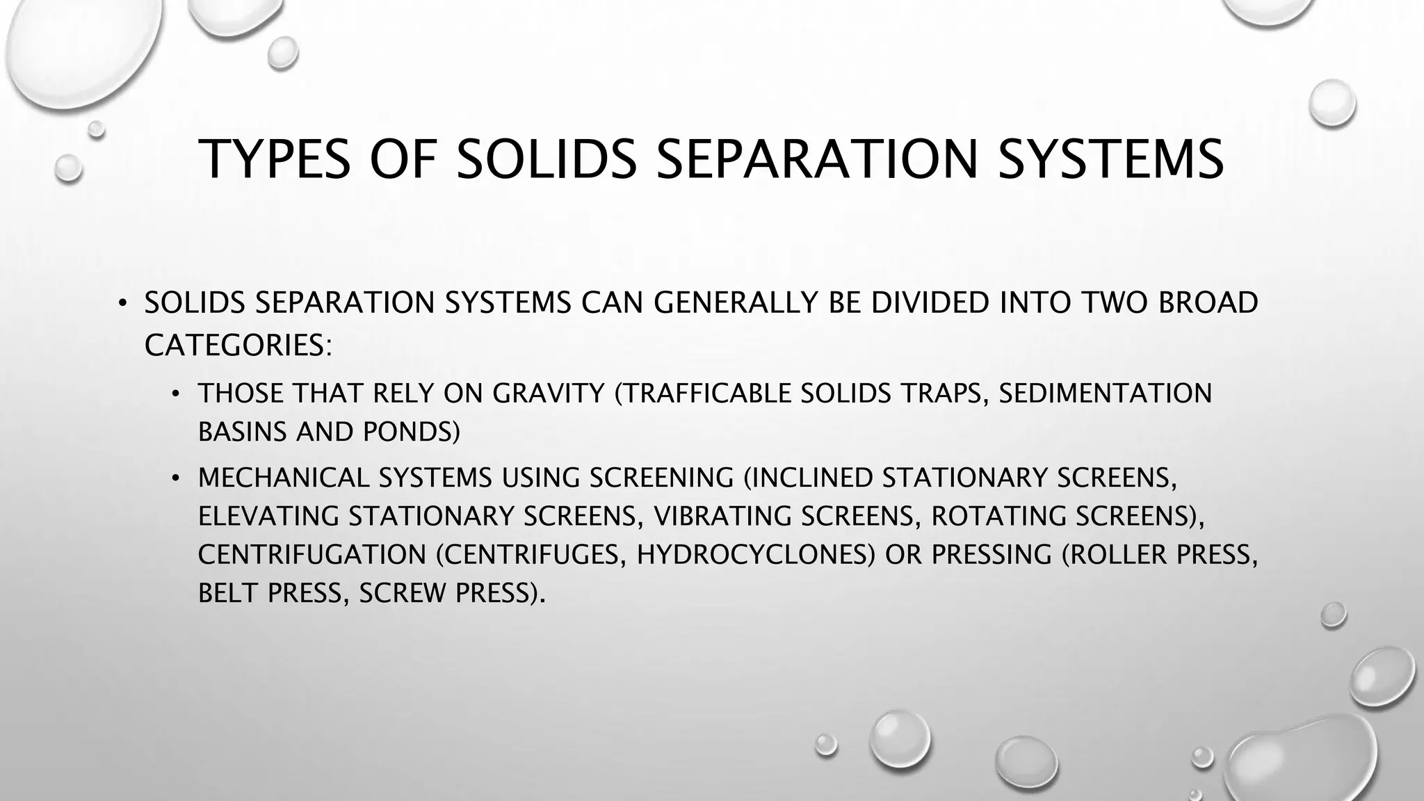 Solid–liquid separation systems | PPTX
