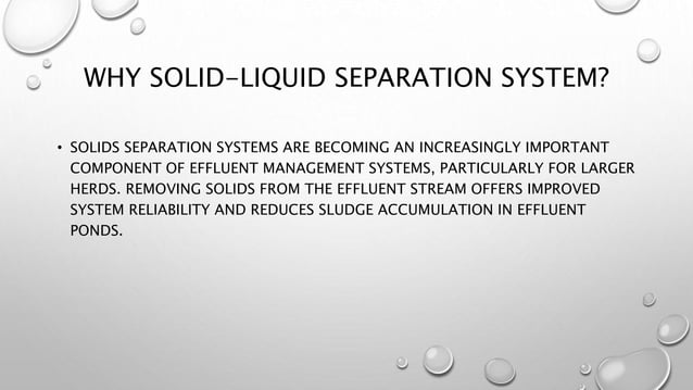 Solid–liquid separation systems | PPTX