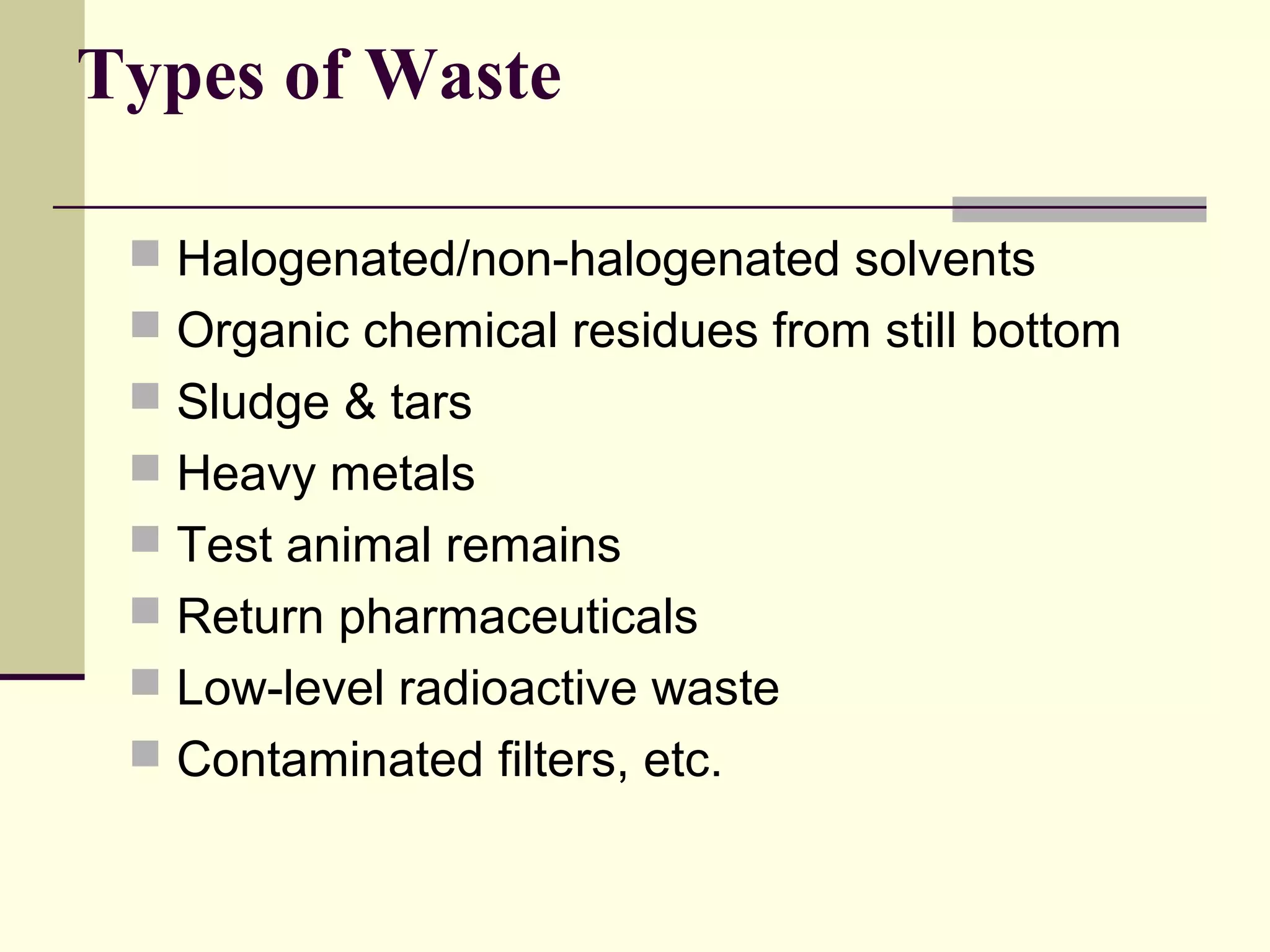 pharmaceutical waste treatment and disposal procedure | PPT