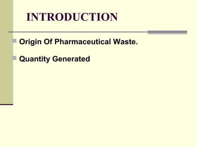 pharmaceutical waste treatment and disposal procedure | PPT