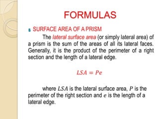 Solid mensuration prism lecture | PPTX