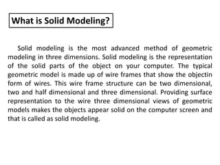 Solid modeling | PPTX