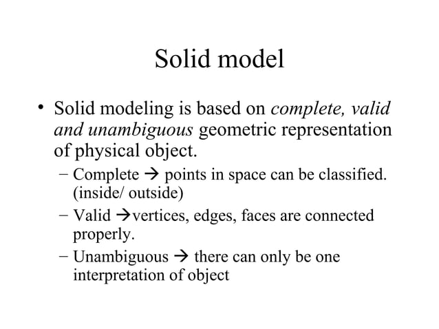 Solid modelling | PPT