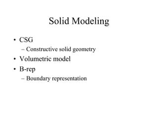 Solid modeling | PPT