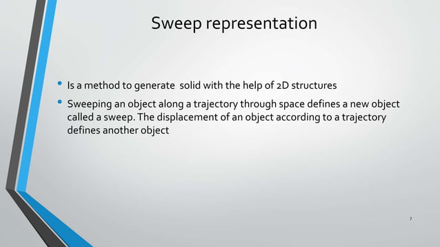 Solid modeling-Sweep Representation and B-representation | PPTX | 3-D ...