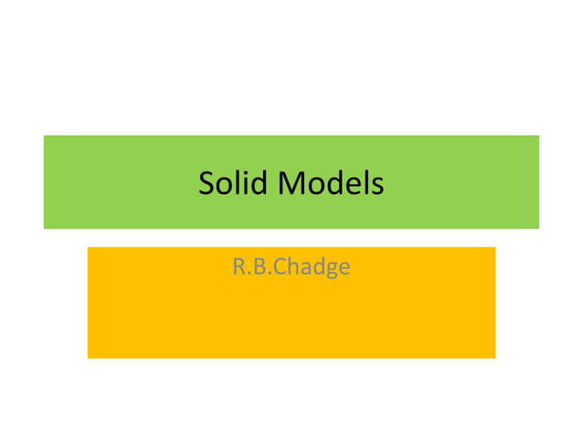 Solid Modelling in computer aided Design | PPT