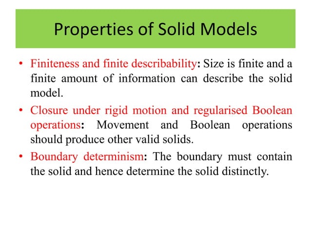 Solid Modelling in computer aided Design | PPT