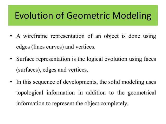 Solid Modelling in computer aided Design | PPT
