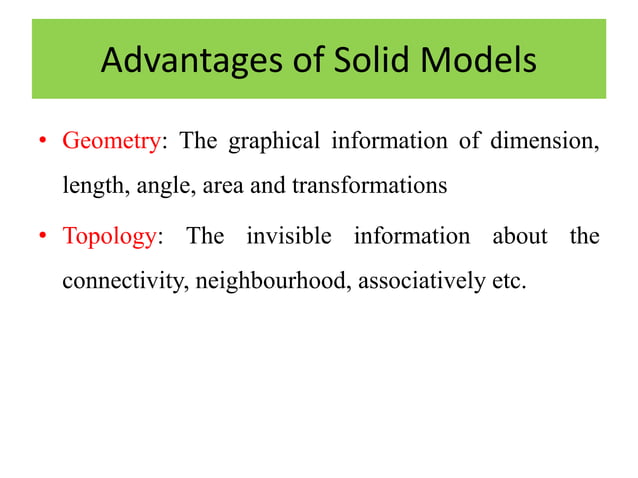 Solid Modelling in computer aided Design | PPT