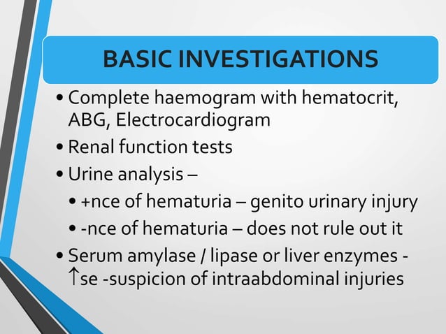 Solid organ injuries following abdominal trauma | PPTX