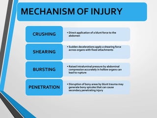Solid organ injuries following abdominal trauma | PPTX