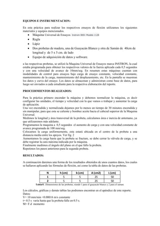 PRACTICA DE FLEXIÓN VIGAS | DOCX