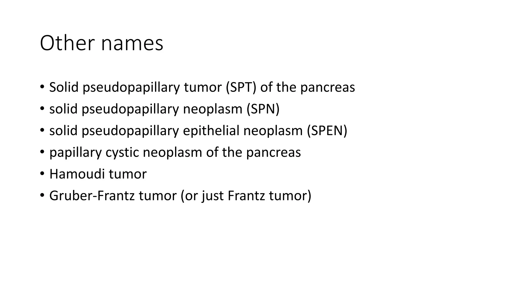 pancreatic solid neoplasms | PPTX