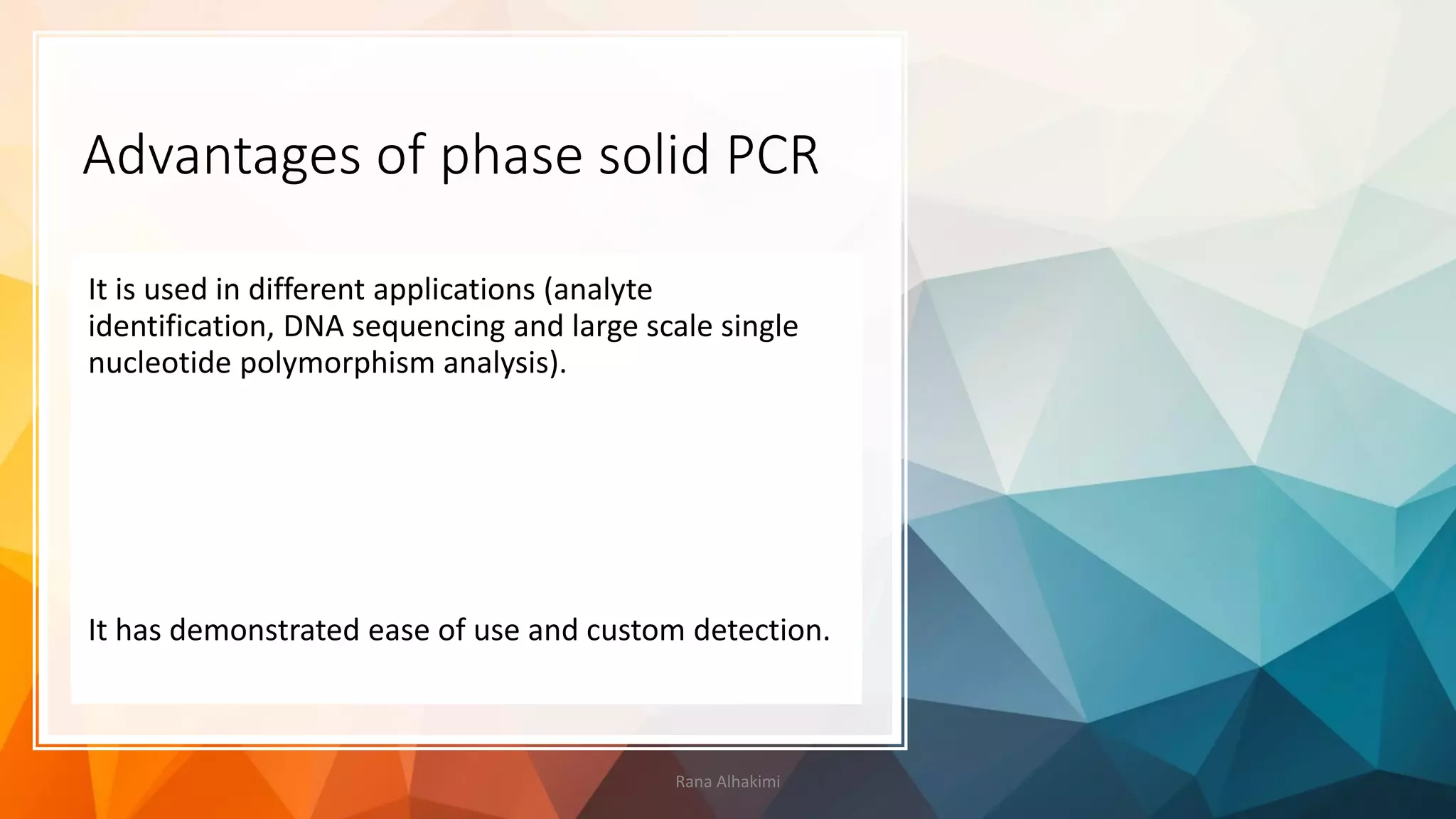 Solid phase pcr and suicide pcr | PDF | Chemistry | Science