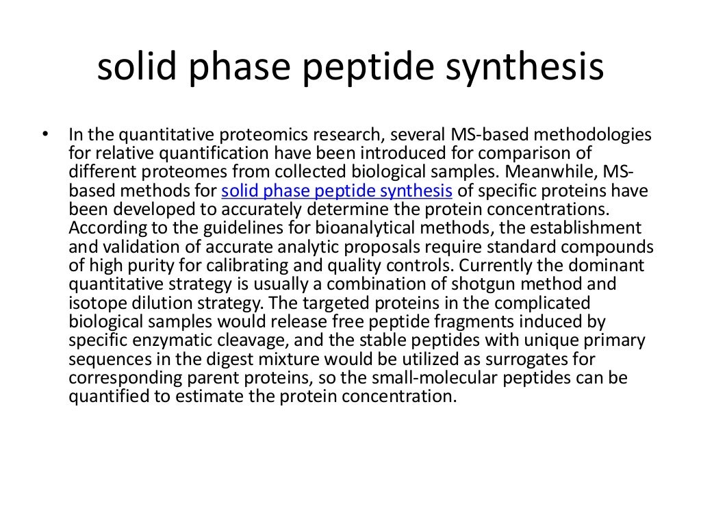 Solid phase peptide synthesis