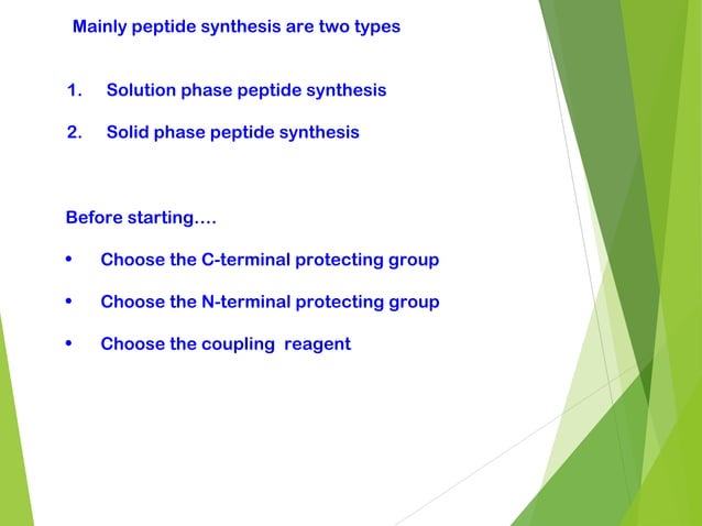 Solid phase peptide synthesis | PPT | Chemistry | Science