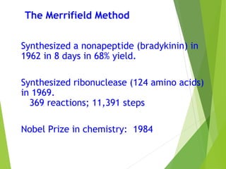 Solid phase peptide synthesis | PPT