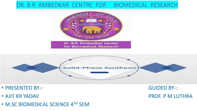 Solid Phase Synthesis Ppt And Pptx New Organic Synthesis Ppt 