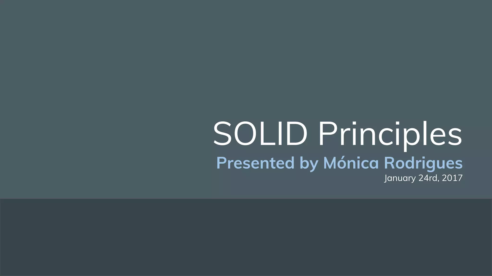 Solid principles | PPTX