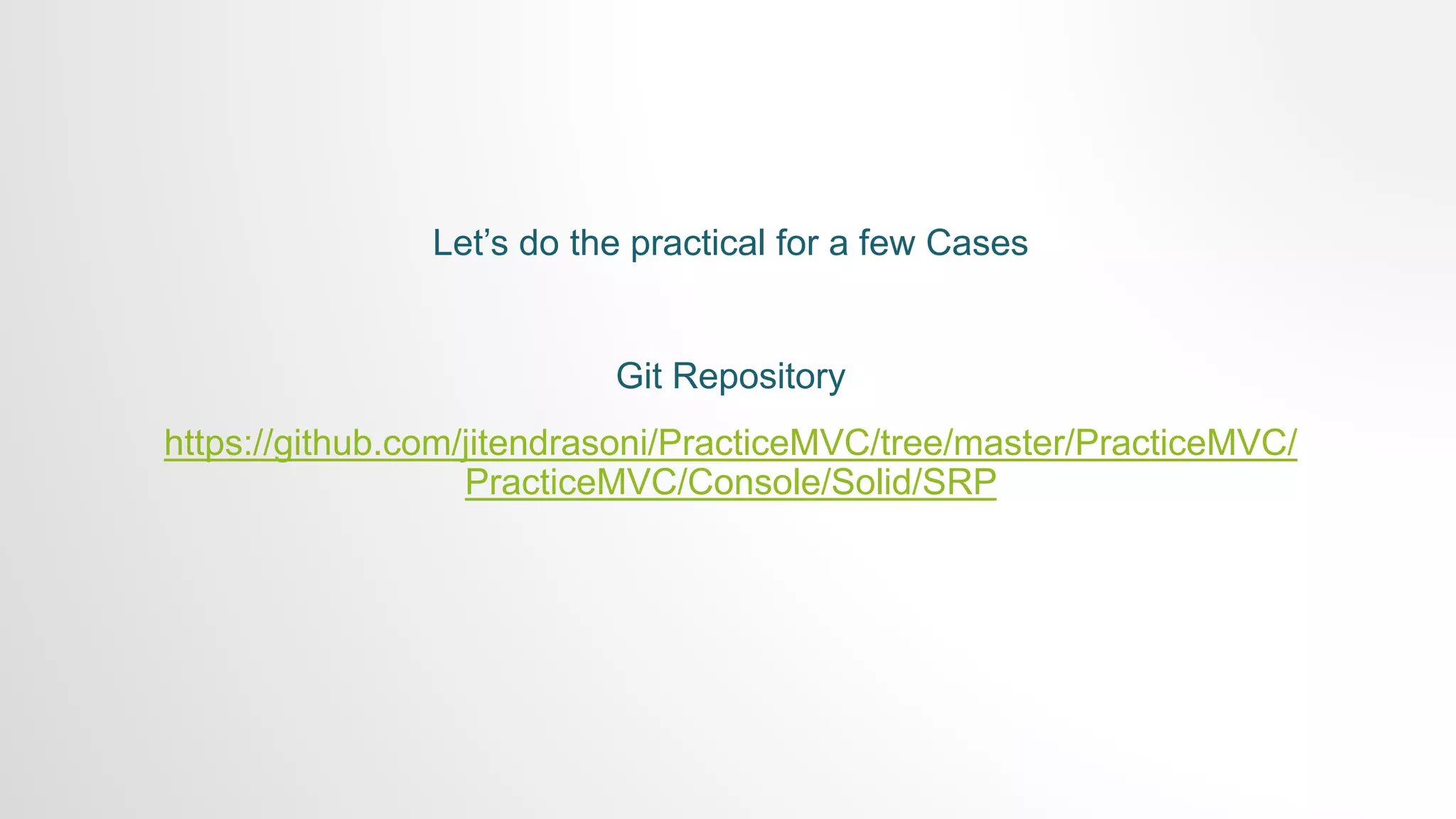 Solid Principle 1 Single Responsibility Principle Srp Ppt 6458