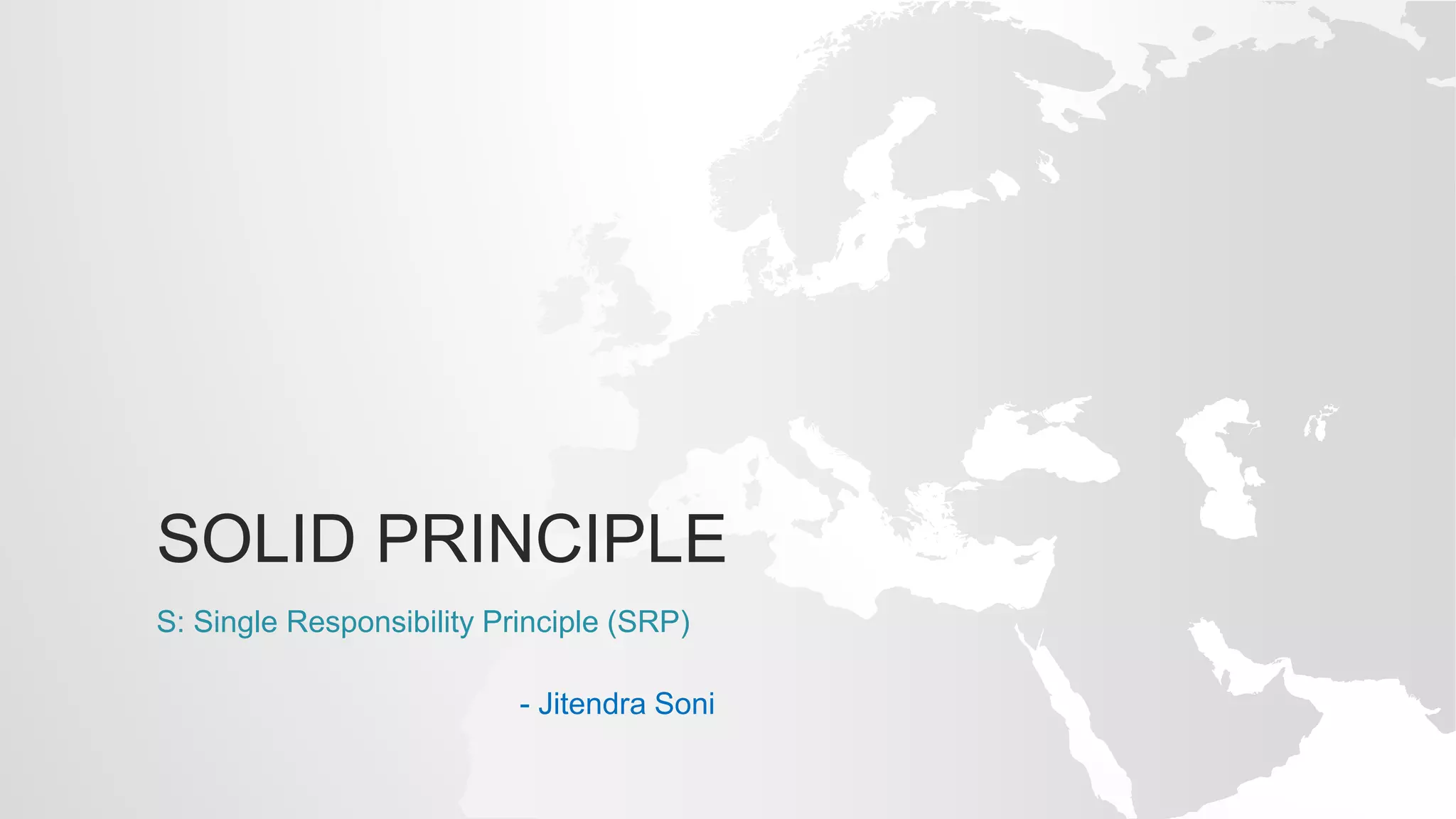 Solid principle 1-single responsibility principle (srp) | PPT