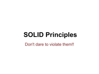 Solid principles - Object oriendte | PPT