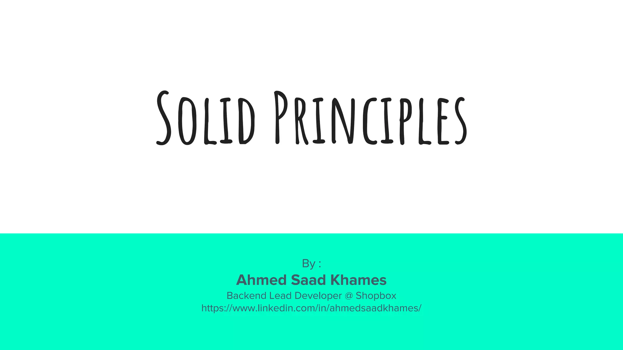 Solid principles | PPTX | Programming Languages | Computing