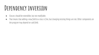 Solid principles | PPTX | Programming Languages | Computing