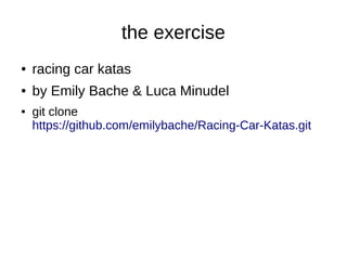 SOLID refactoring - racing car katas | PPT