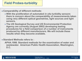 solids.ppt about turbidity and tss and solids | PPT