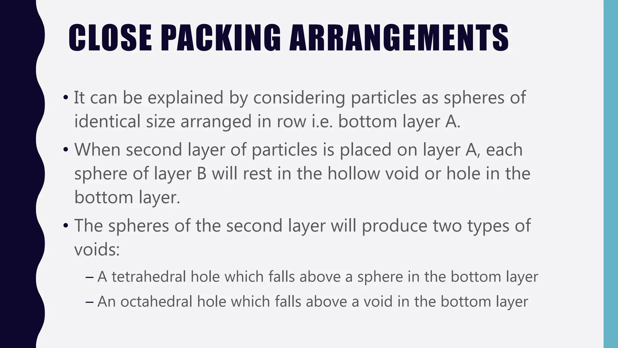 Solids - Arrangement of solid particles | PPT