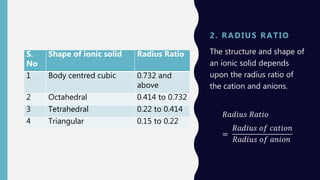 Solids - Arrangement of solid particles | PPTX