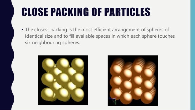 Solids - Arrangement of solid particles