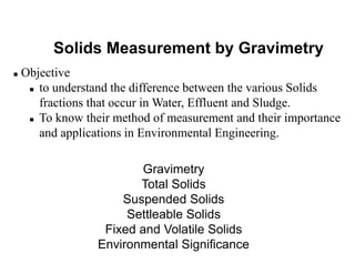 Solids Measurement by Gravimetry: Presentation | PPT
