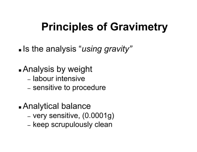 Solids Measurement by Gravimetry: Presentation | PPT