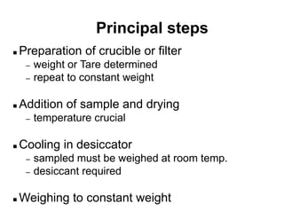 Solids Measurement by Gravimetry: Presentation | PPT