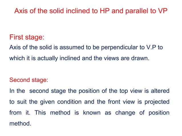 solids when axis inclined to V.P | PPT