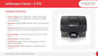 DesignTech Systems Solidscape Corporate Presentation | PPT