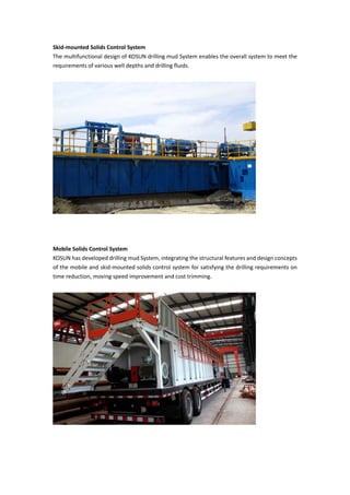 Solids control system | PDF | Home Appliances | Home & Garden