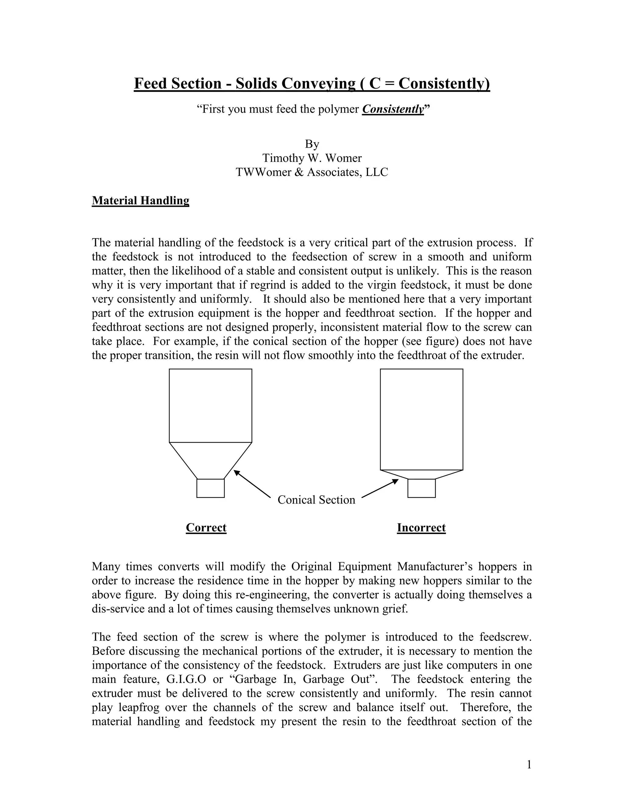 Solids conveying consistency | PDF