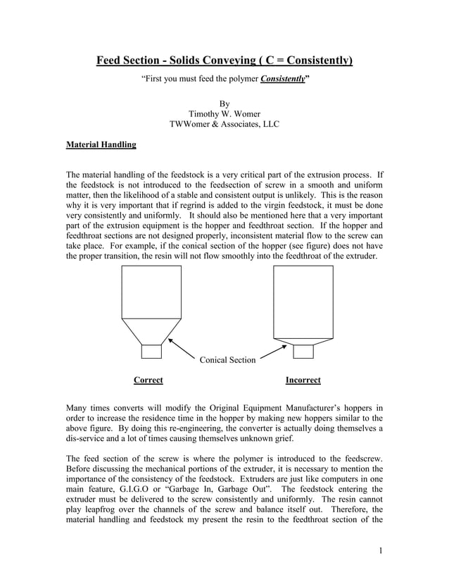 Solids conveying consistency | PDF