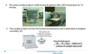 Solids determination | PPTX
