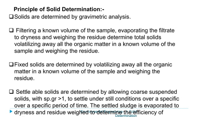 Solids determination | PPTX | Geology | Science