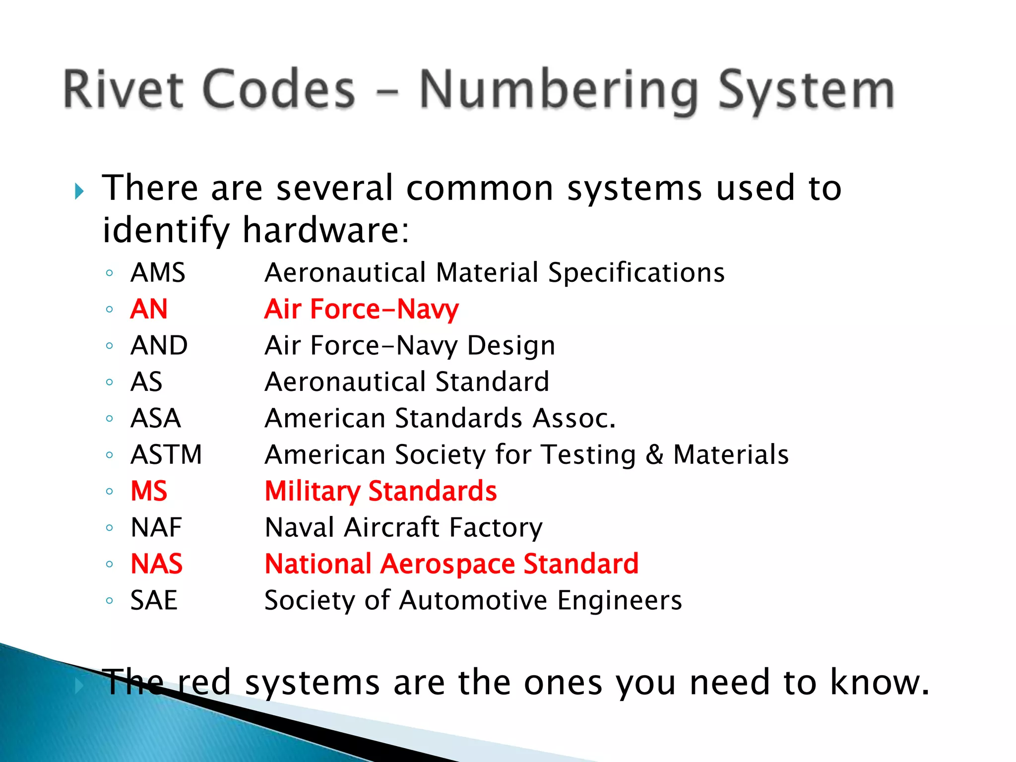 Solid Shank Rivet Codes | PPTX