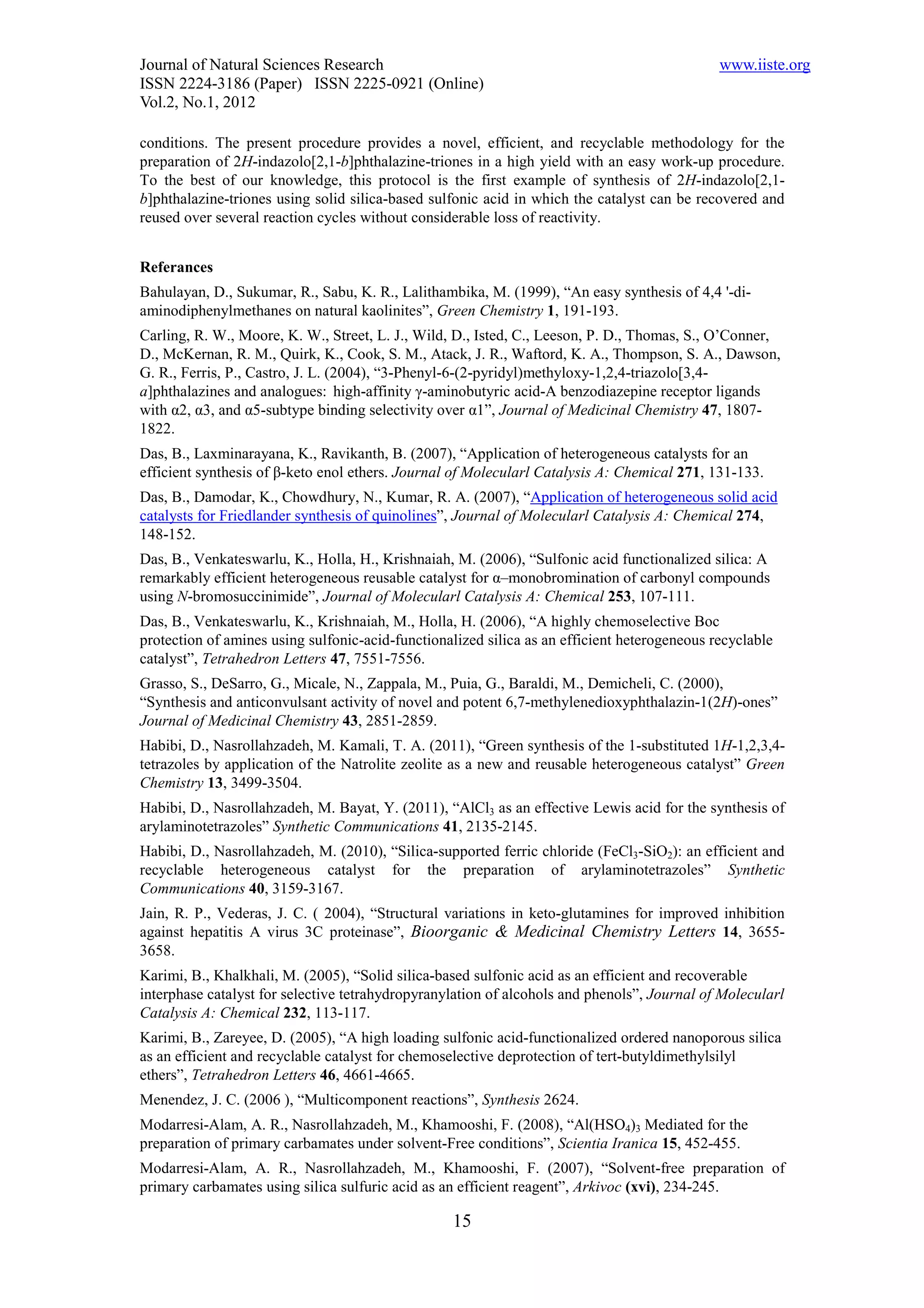 Solid silica based sulfonic acid | PDF