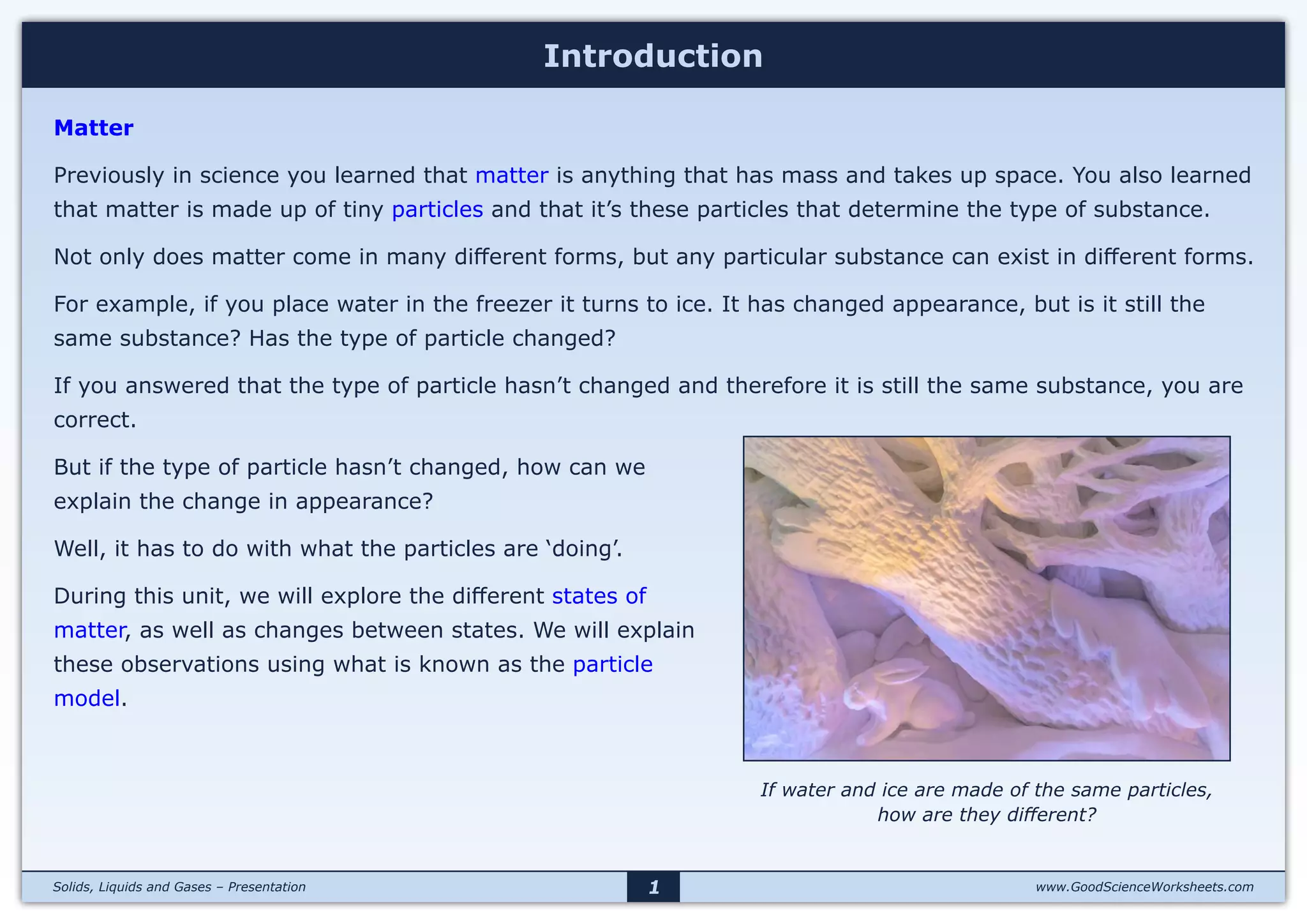 States of Matter: Solids, Liquids and Gases [Presentation] | PDF