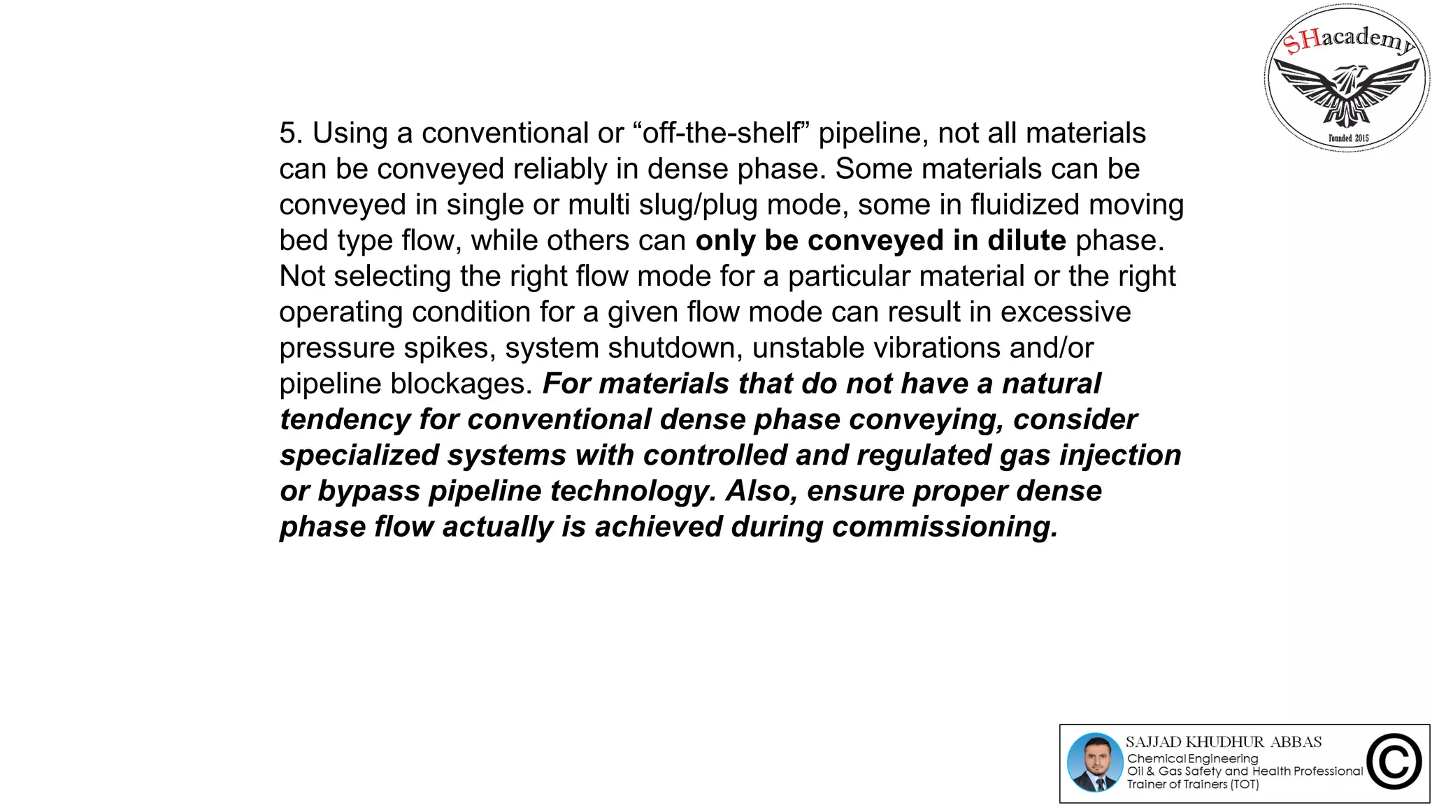 Episode 35 : Design Approach to Dilute Phase Pneumatic Conveying | PPT