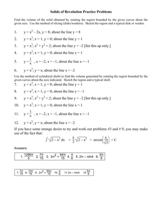 Solids of revolution | PDF | Physics | Science