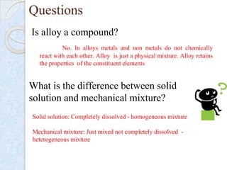 Solid solution alloys | PPT