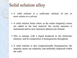 Solid solution alloys | PPT